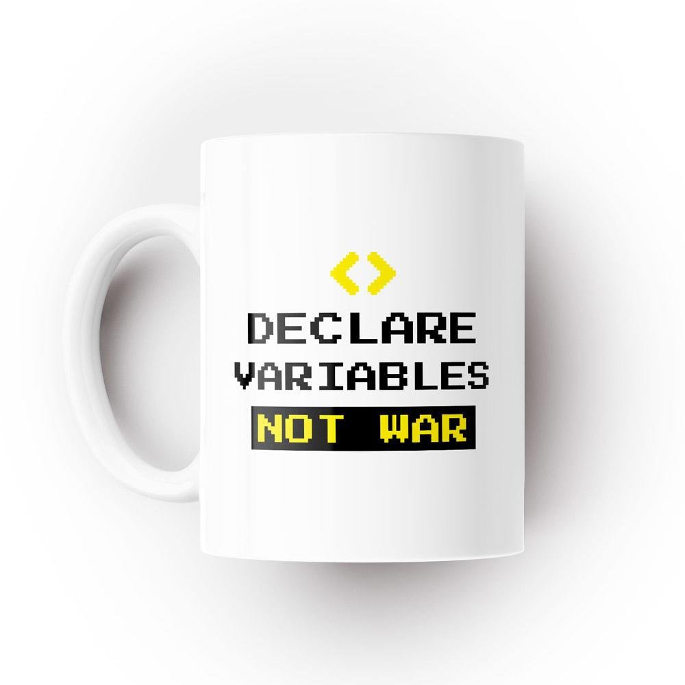 Caneca Declare Variables Not War, Geek nerd | KaBuM! Caneca Declare Variables Not War, Geek nerd | KaBuM!