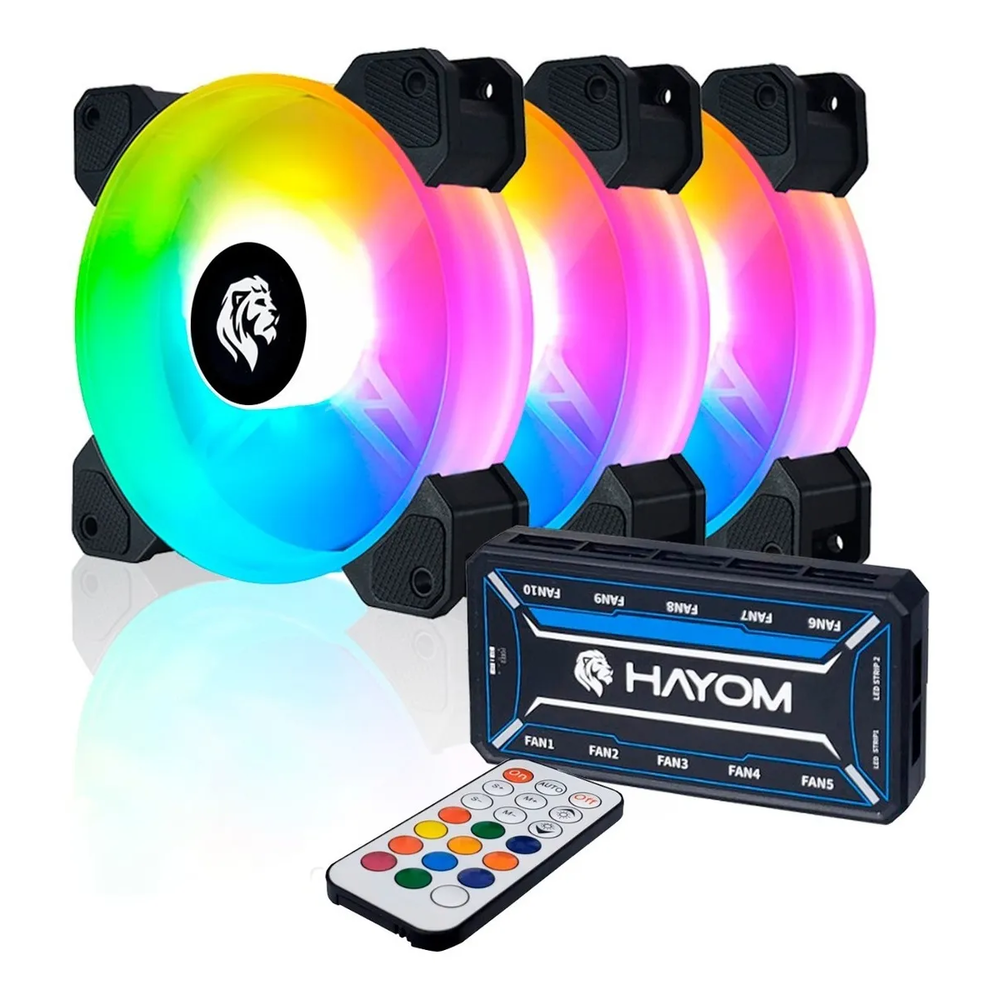 Kit 3 Cooler Fan Led RGB 120mm KaBuM