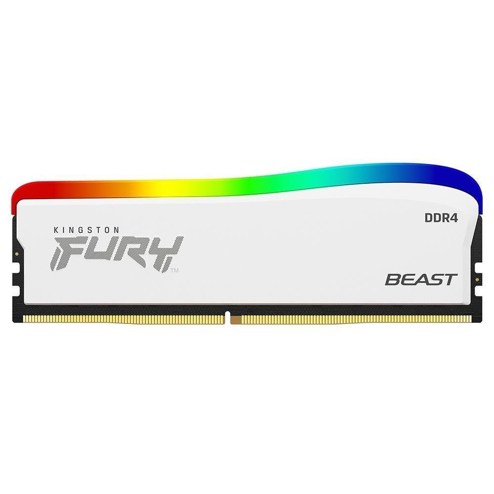 Memória Kingston Fury Beast White RGB 16GB 1x16GB