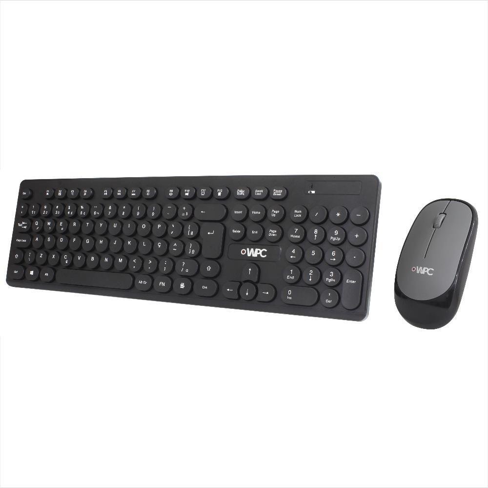 Kit Teclado E Mouse Sem Fio Wpc Premium, Preto | KaBuM!