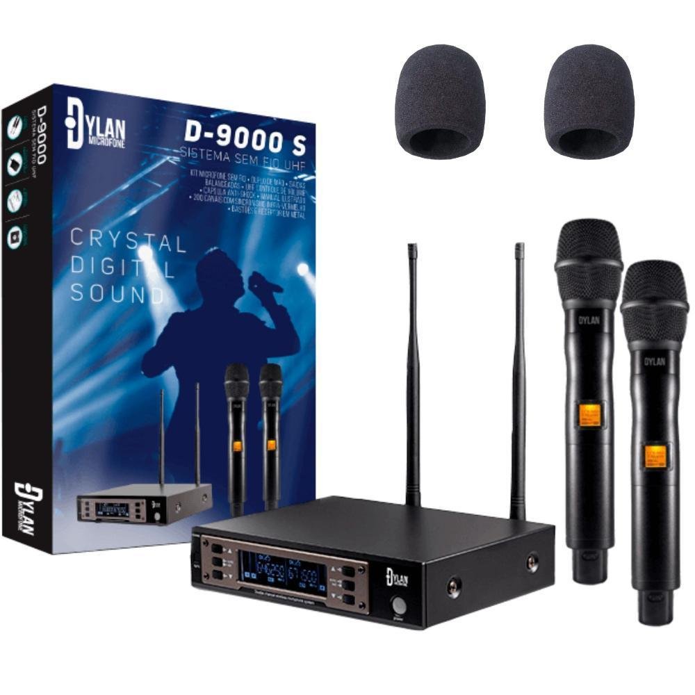 Microfone Sem Fio Dylan D9000s Duplo Uhf KaBuM Microfone Sem Fio Dylan D9000s Duplo Uhf KaBuM