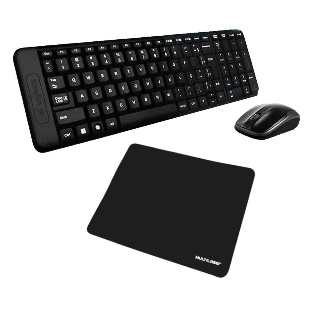 Kit Teclado Mouse Mousepad Logitech Mk220 KaBuM