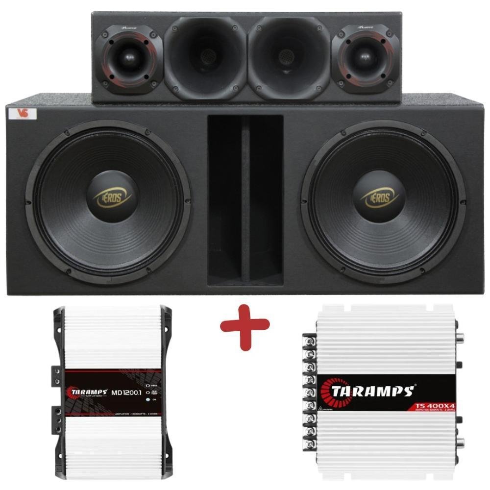 Caixa Trio 12 Polegadas Eros E-450, Corneteira Hinor | KaBuM!