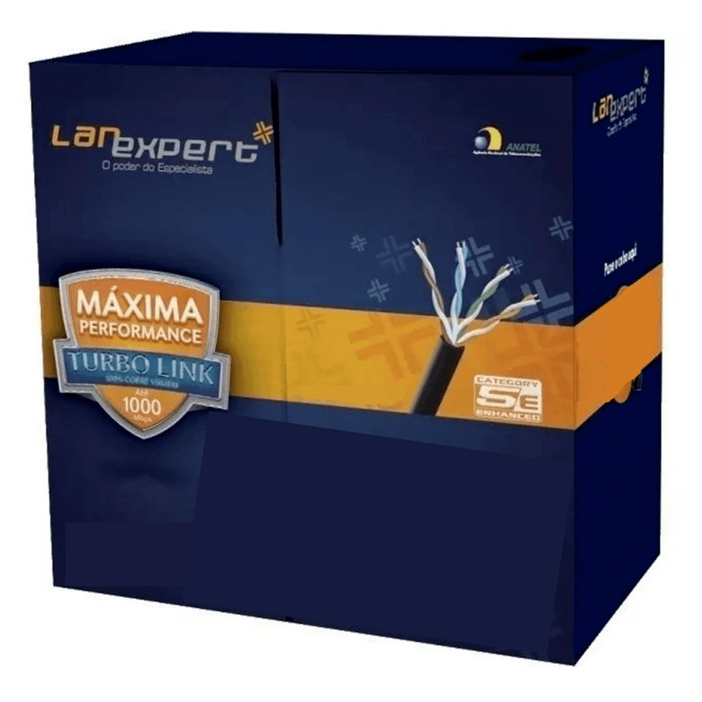 Cabo Cat5e Lan Expert Turbo Link Utp 4 Pares | KaBuM!