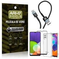 Kit A22 4g Cabo UsbC Película 3d Capa KaBuM