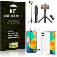 Kit M32 Capa Película 3d Tripé Selfie KaBuM