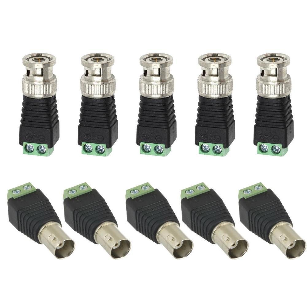 KIT 5 Conectores Bnc Fêmea + 5 Bnc Macho | KaBuM!