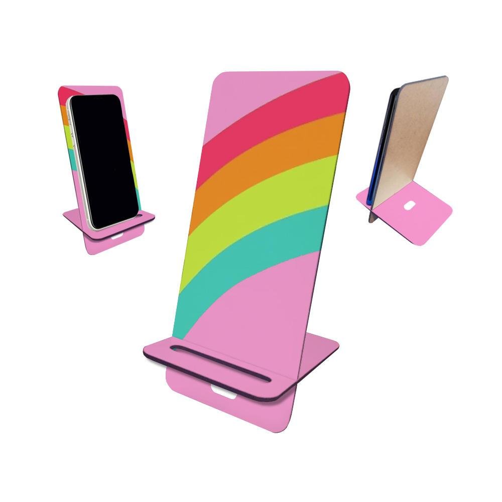 Porta Celular Mdf,Curva Colorida Rosa | KaBuM!