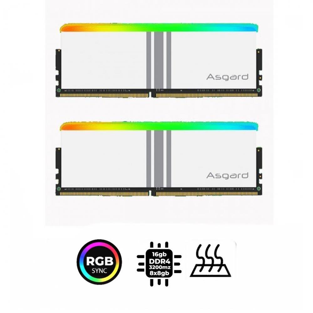 Memória Ram Asgard 16gb 8x2 3200mhz Ddr4 Rgb - Desconto no Preço