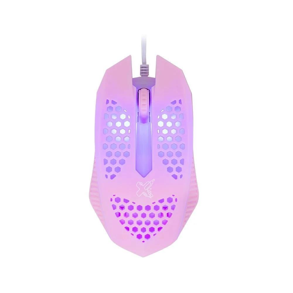 Mouse Geek Pro Series LED USB 20 Rosa KaBuM