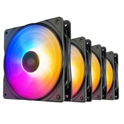 Kit 4 Cooler Fan Gamer RGB, Deepcool Rf120 | KaBuM!