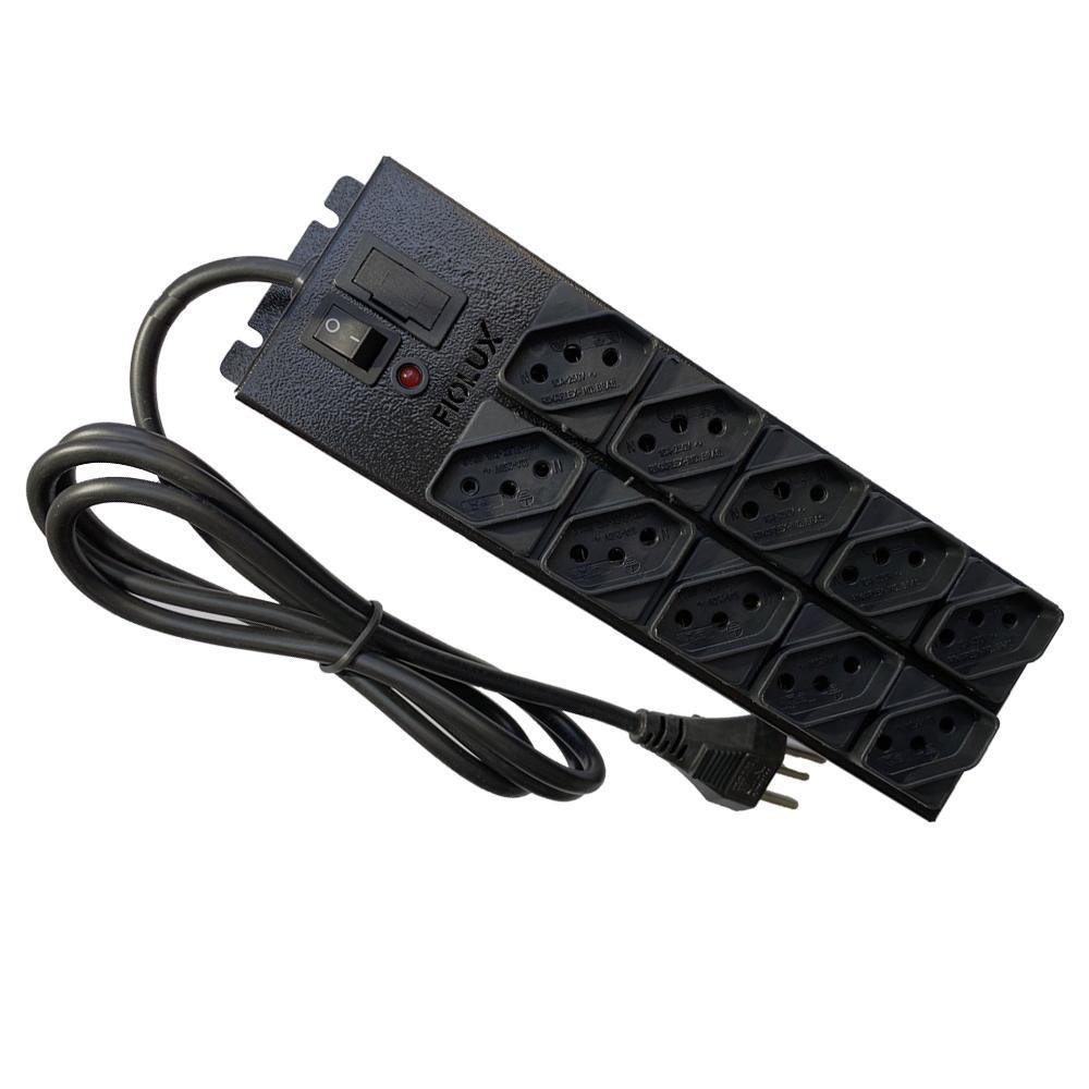 Filtro De Linha 10 Tomadas Com Corpo Metálico