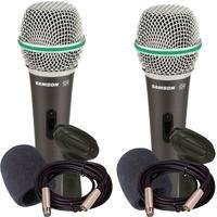 Kit 2 Microfones Samson Q4 Dinâmico