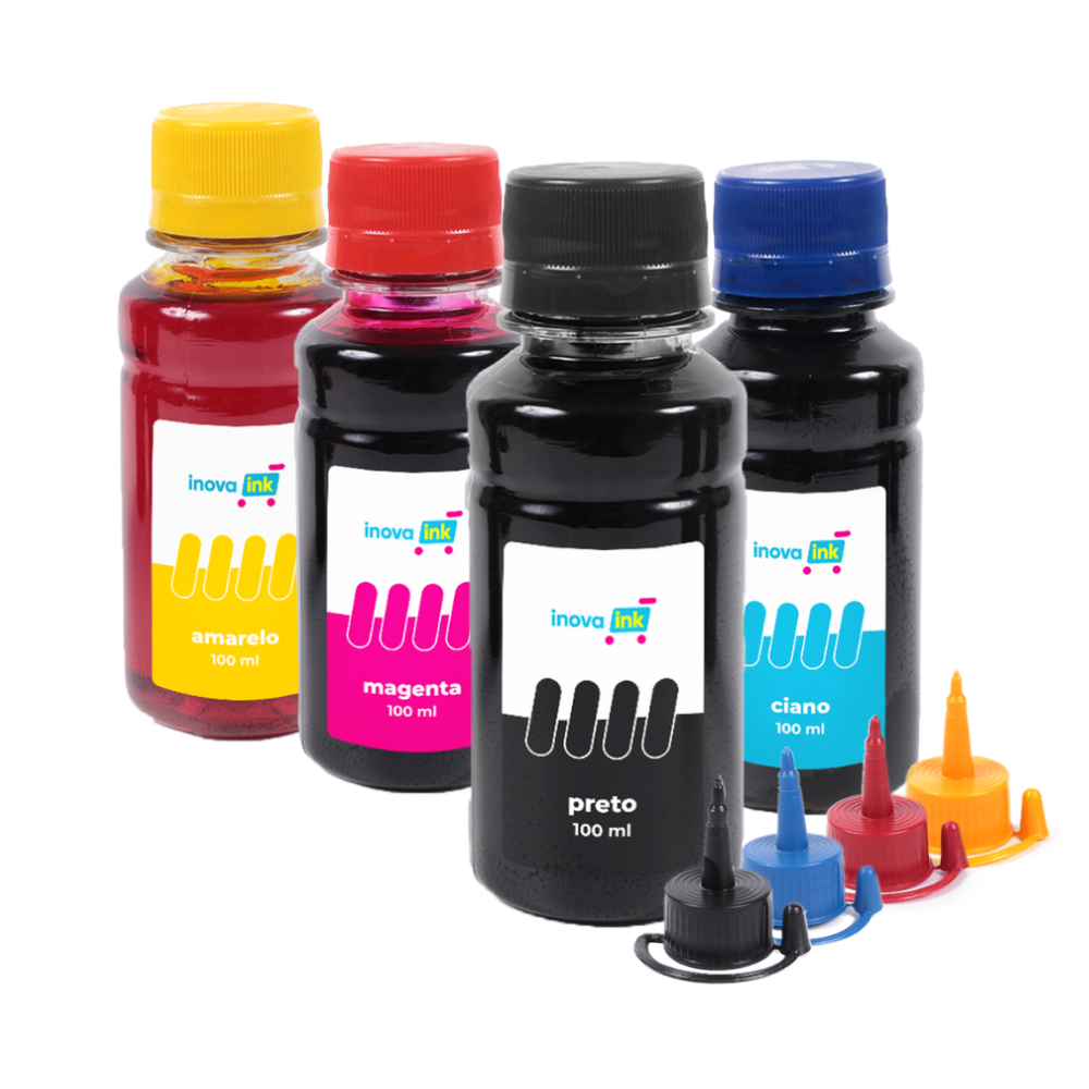 Kit 4 Tintas Inova Ink L3250 100ml KaBuM