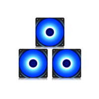 Kit 3 Cooler Fan Deepcool 120mm LED Blue KaBuM