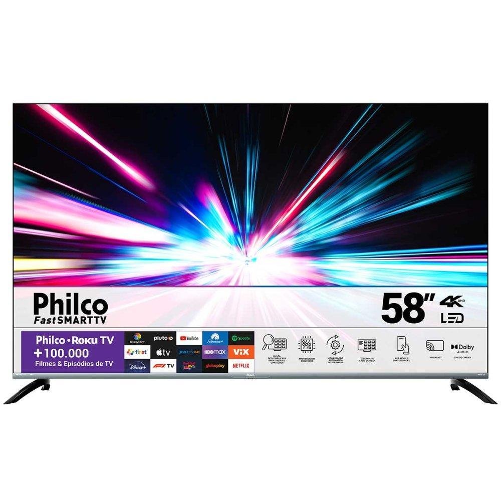 Smart TV Philco 58 Pol 4K HDR10 Dolby Audio KaBuM