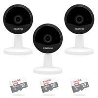 3 Câmeras WIFI Imx1 Intelbras Micro Sd 128GB