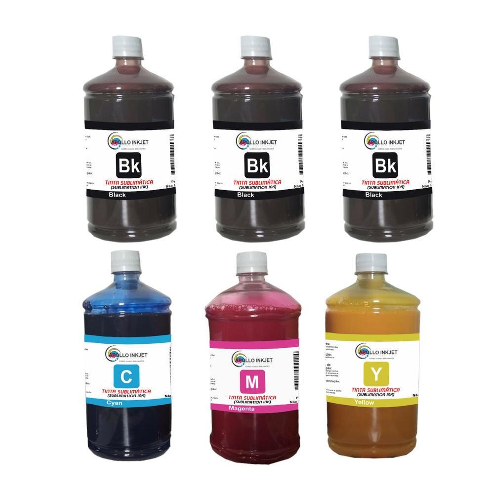 Kit Refil com 6 L para Epson Ecotank KaBuM