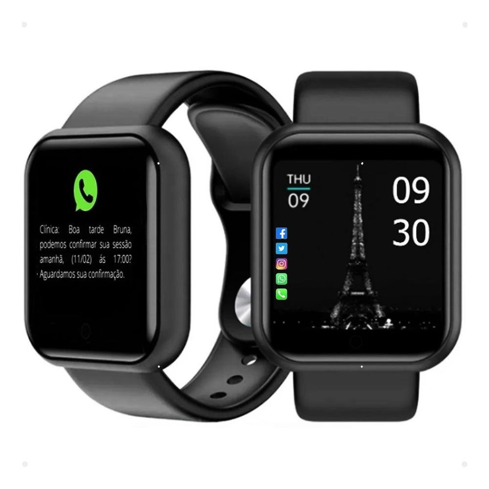 Smartwatch Iwo Sk7 Plus Mini Inteligente Preto
