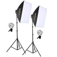 Kit com 2 Softbox 50x70 Bivolt Tripé KaBuM