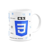 Caneca Dev CSS 3 Cerâmica 325ml Branca KaBuM