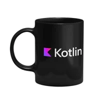 Caneca Dev Kotlin Cerâmica 325ml Preta KaBuM