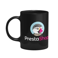 Caneca Dev Prestashop Cerâmica 325ml Preta KaBuM