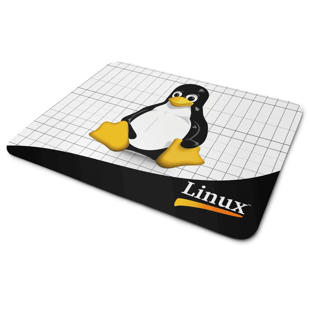 Mouse Pad Linux Tux de Borracha 24x20cm KaBuM