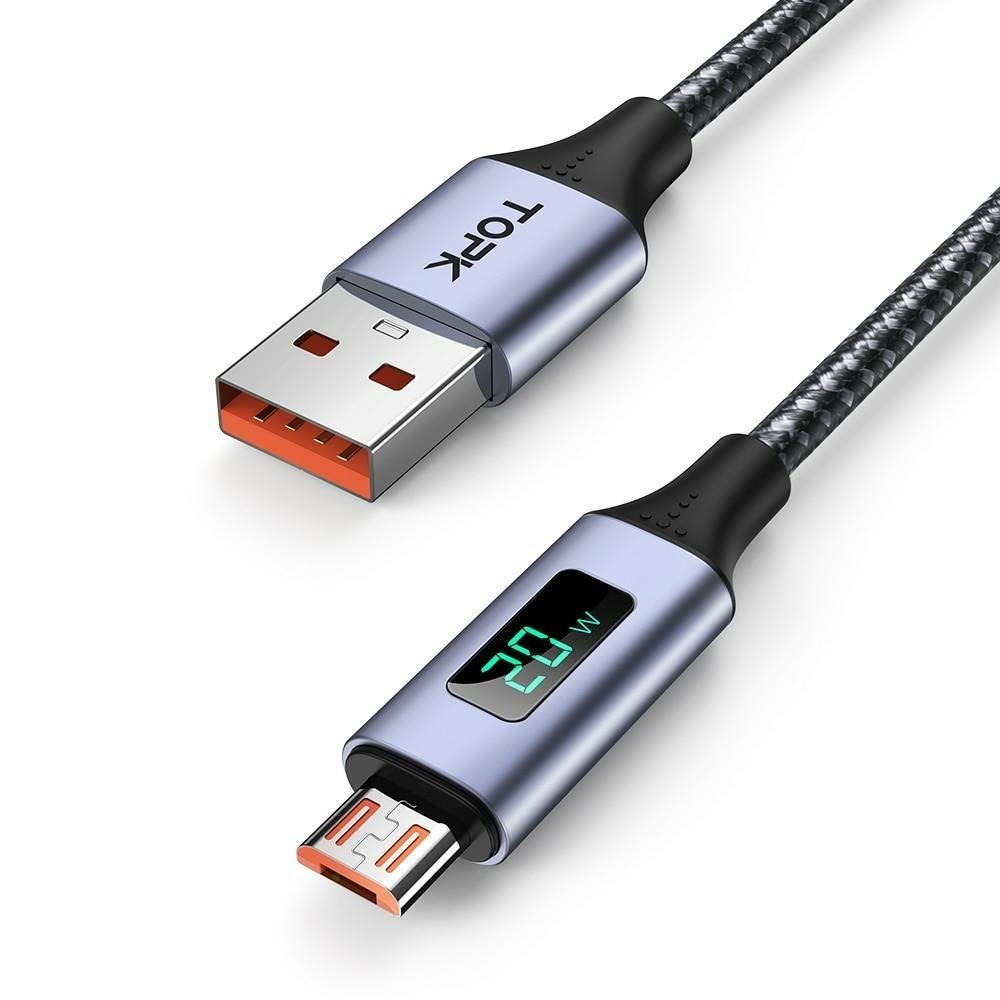 Cabo Micro USB Tipo C Topk An50 KaBuM