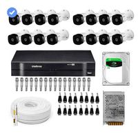 Kit 16 Câmeras Intelbras Multi Hd 1120b HD 1TB