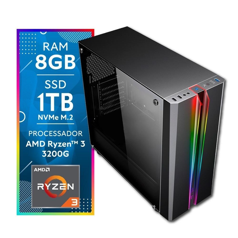 Computador Gamer Certox Amd Ryzen 3 3200g KaBuM