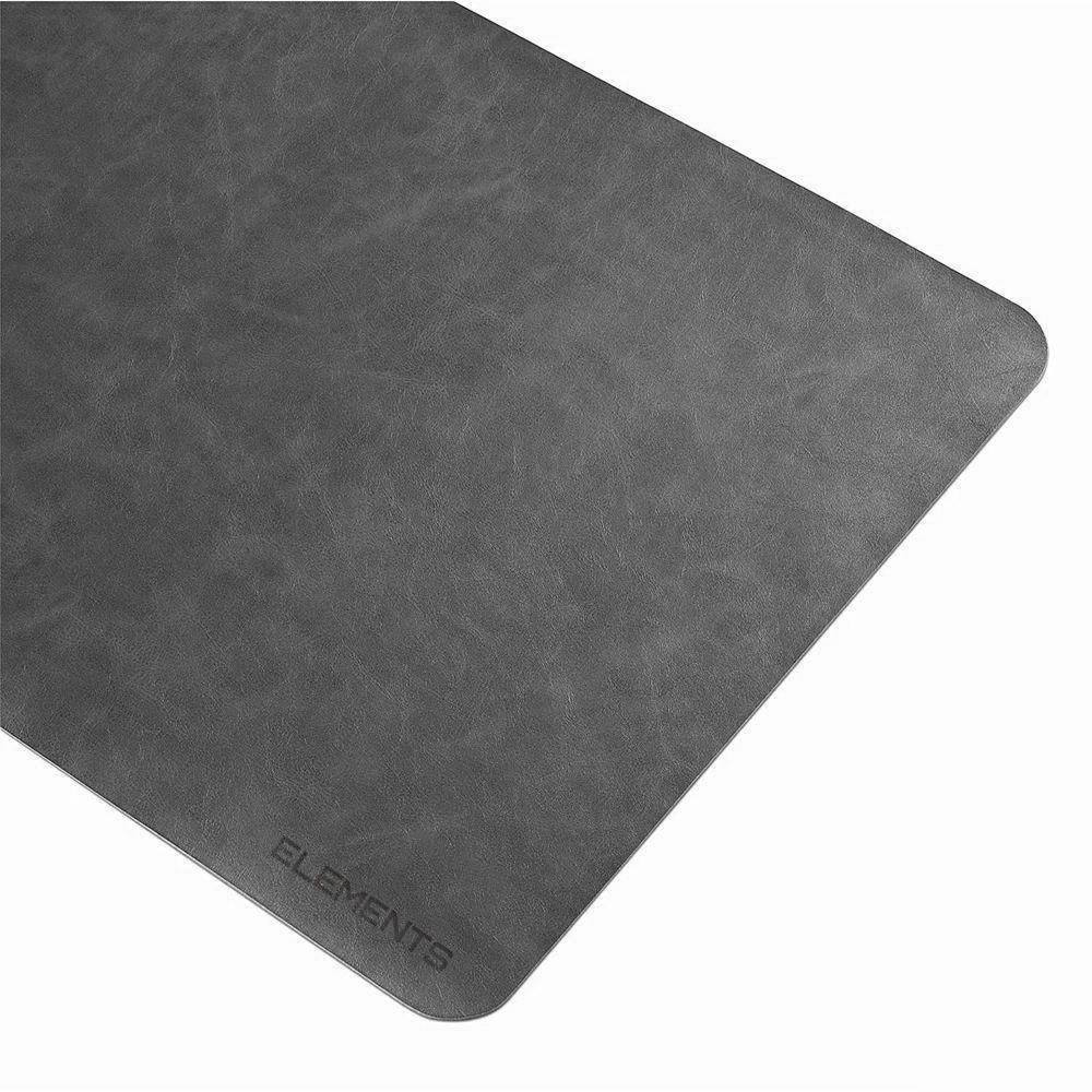 Mouse Paddesk Pad Elements Em Couro Cinza KaBuM