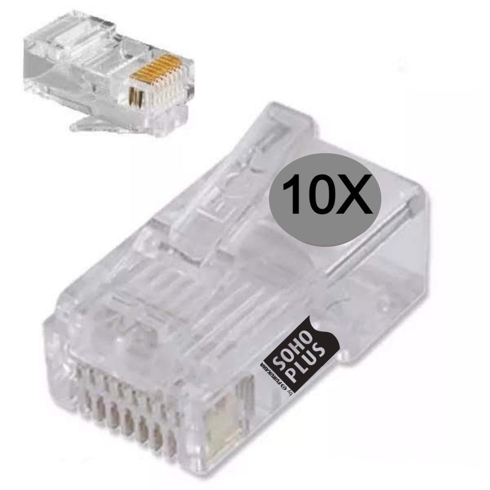 10x Conectores Rj45 Cat5e Macho Plug KaBuM