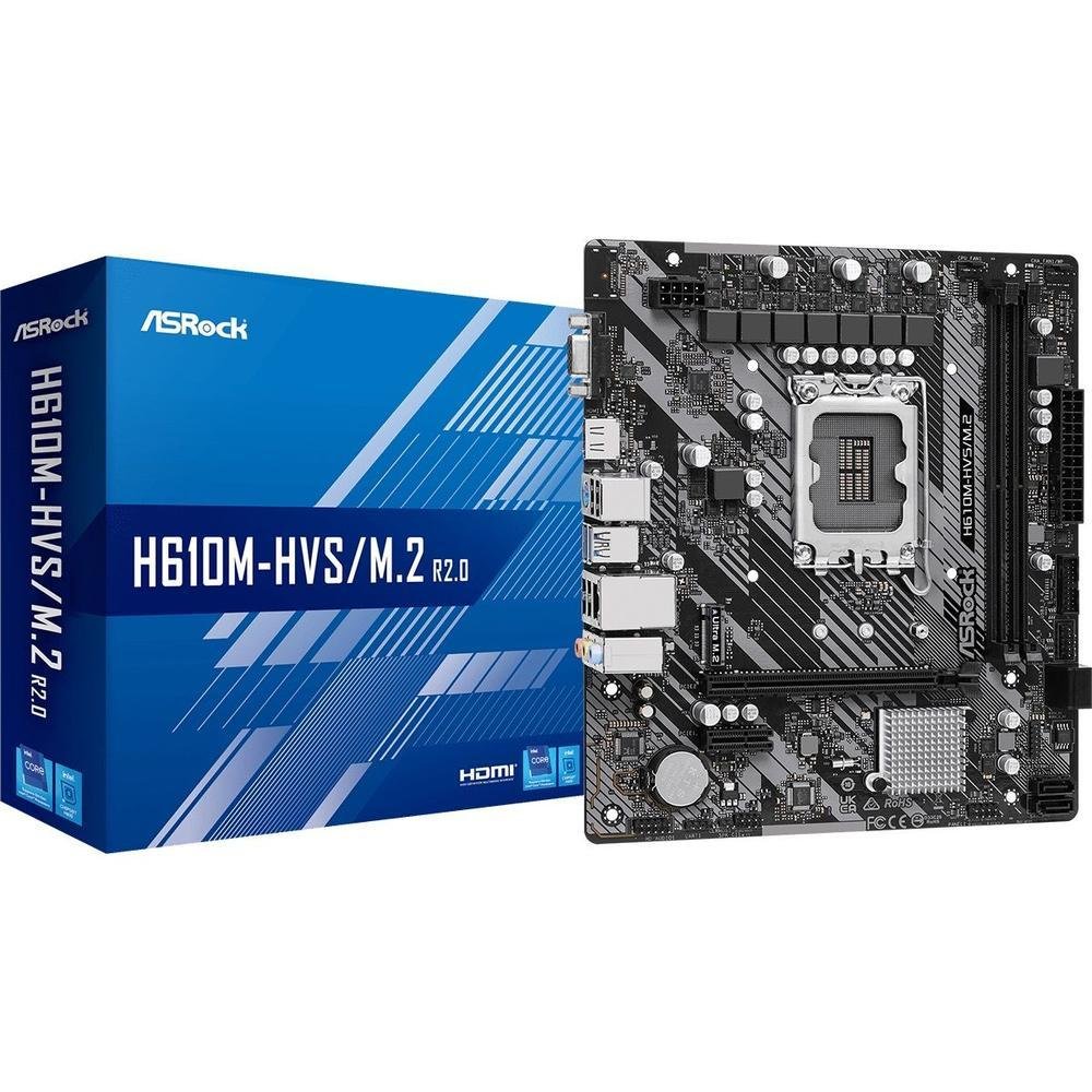 PlacaMe Asrock H610m Intel LGA 1700 Matx KaBuM