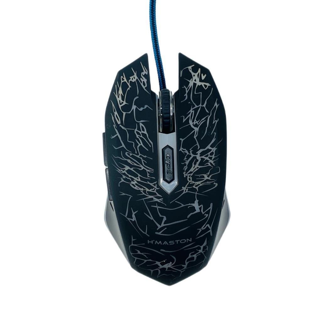 Mouse Gamer Hmaston Com Fio USB 13 Metros KaBuM