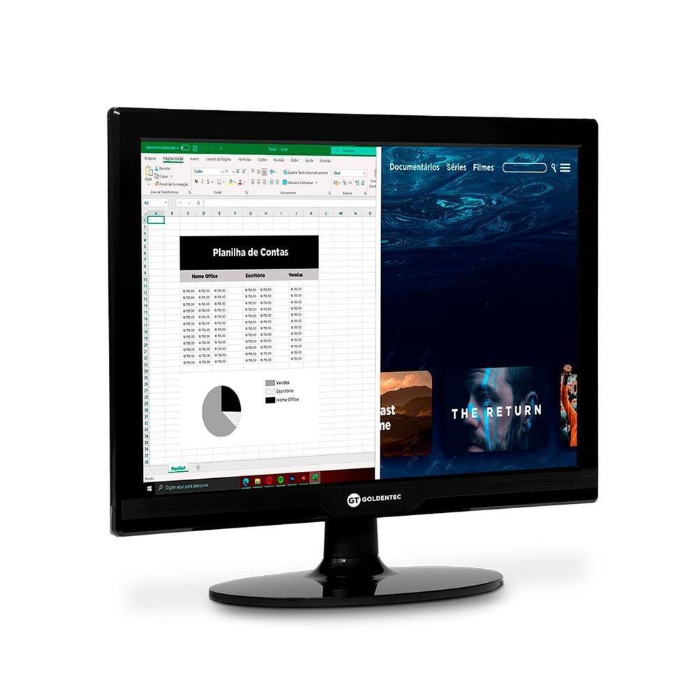 Monitor Led Gt154 Polegadas Widescreen KaBuM