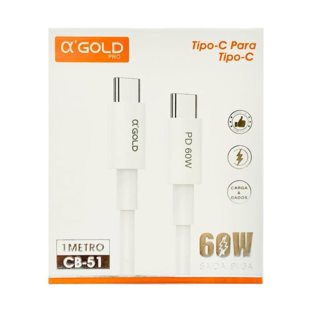 Cabo Alphagold Tipo C 60w 1 Metro KaBuM Cabo Alphagold Tipo C 60w 1 Metro KaBuM