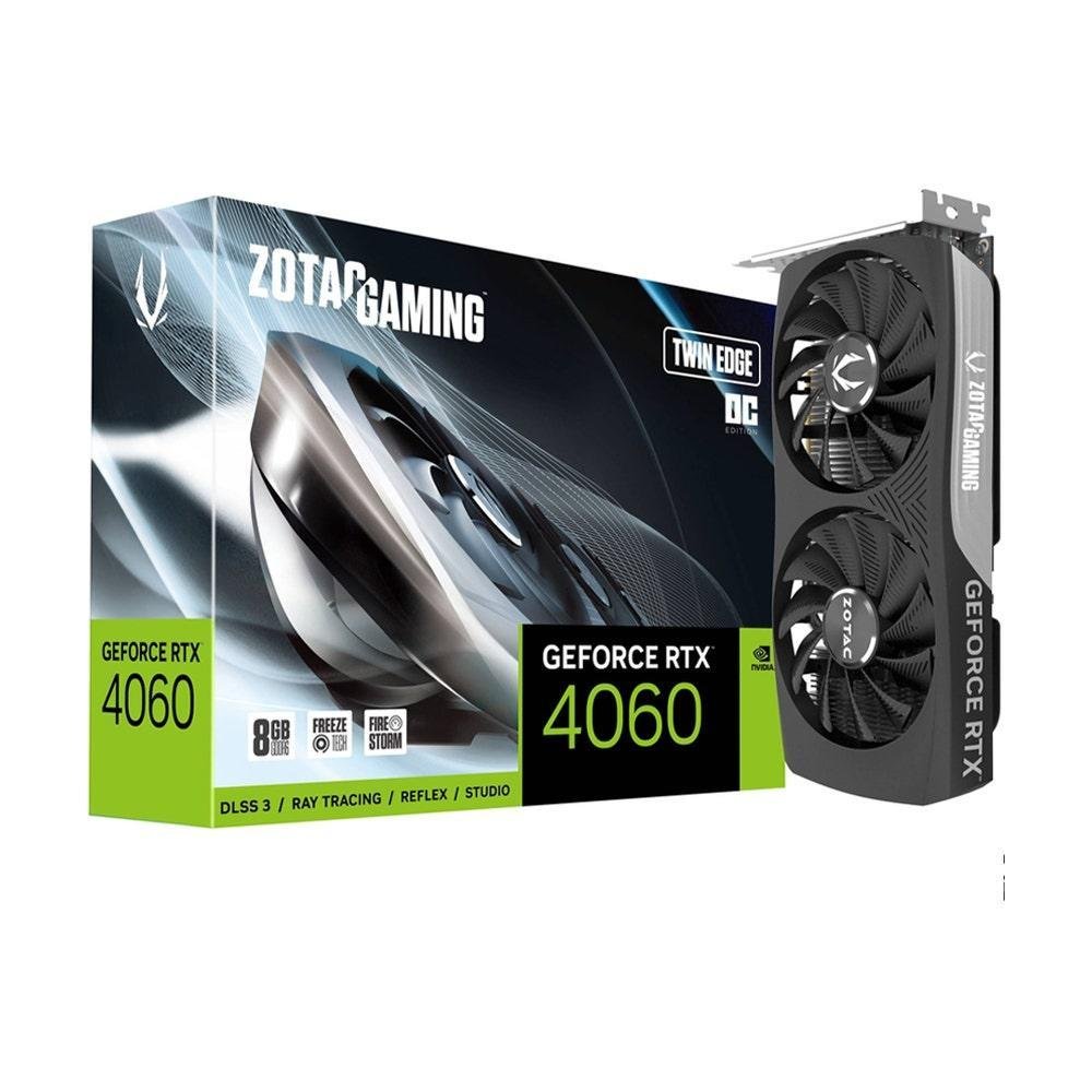 Placa De Vídeo Zotac NVIDIA Geforce RTX 4060 Twin Edge Oc, 8GB, GDDR6, 128 Bits, HDMI E ...