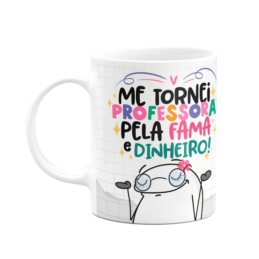 Caneca Flork Professora Pela Fama KaBuM