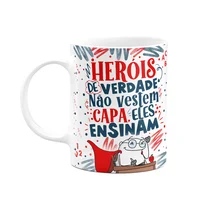 Caneca Flork Professor Heróis KaBuM