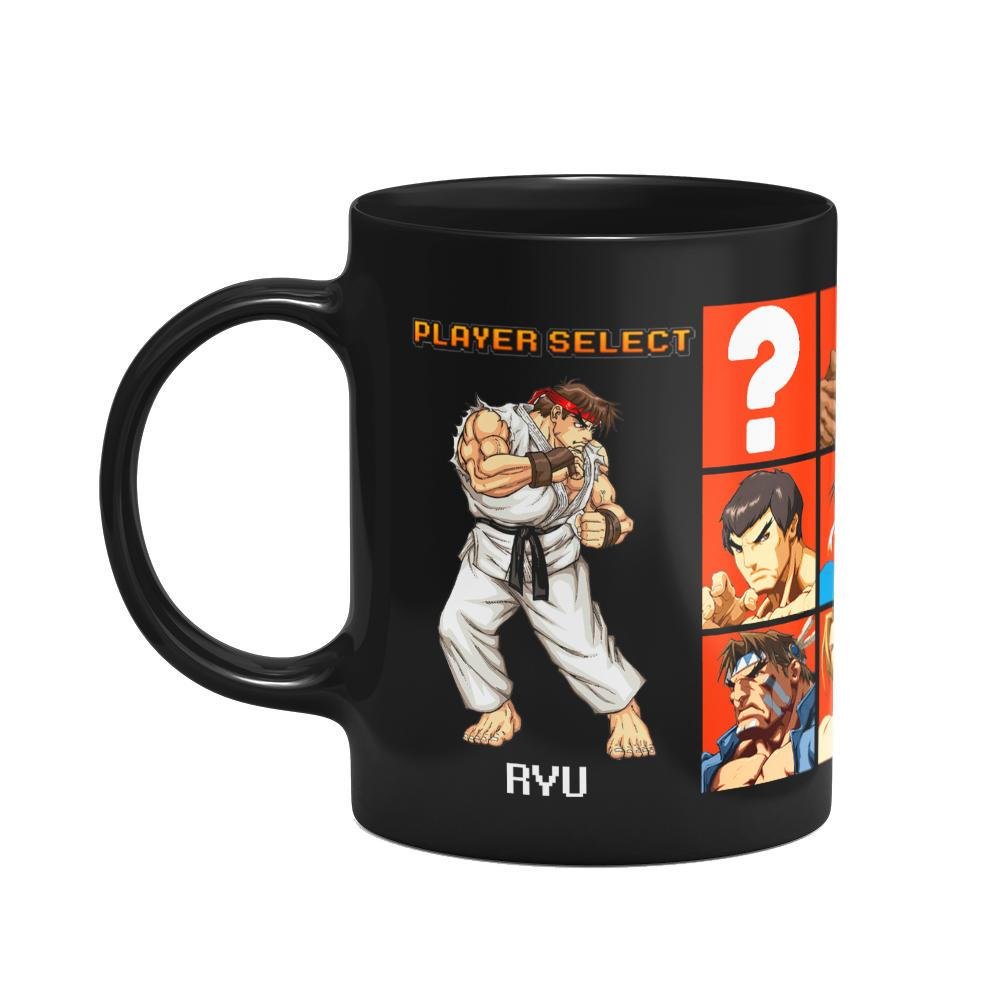 Caneca GamerStreet Fighter Player SelectPreta