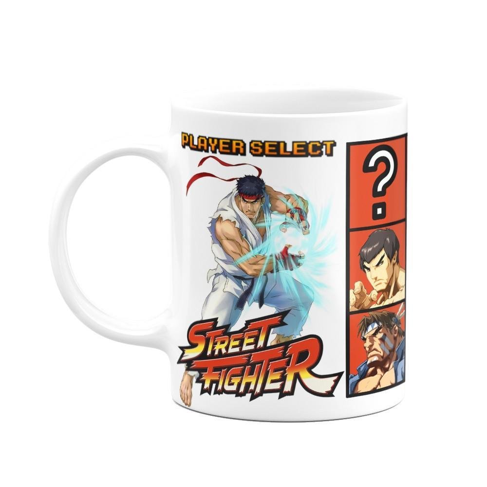 Caneca GamerStreet Fighter Play Select Branca