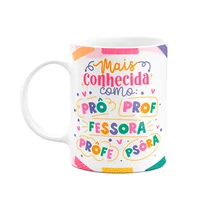 Caneca Professora Mais Conhecida Como KaBuM