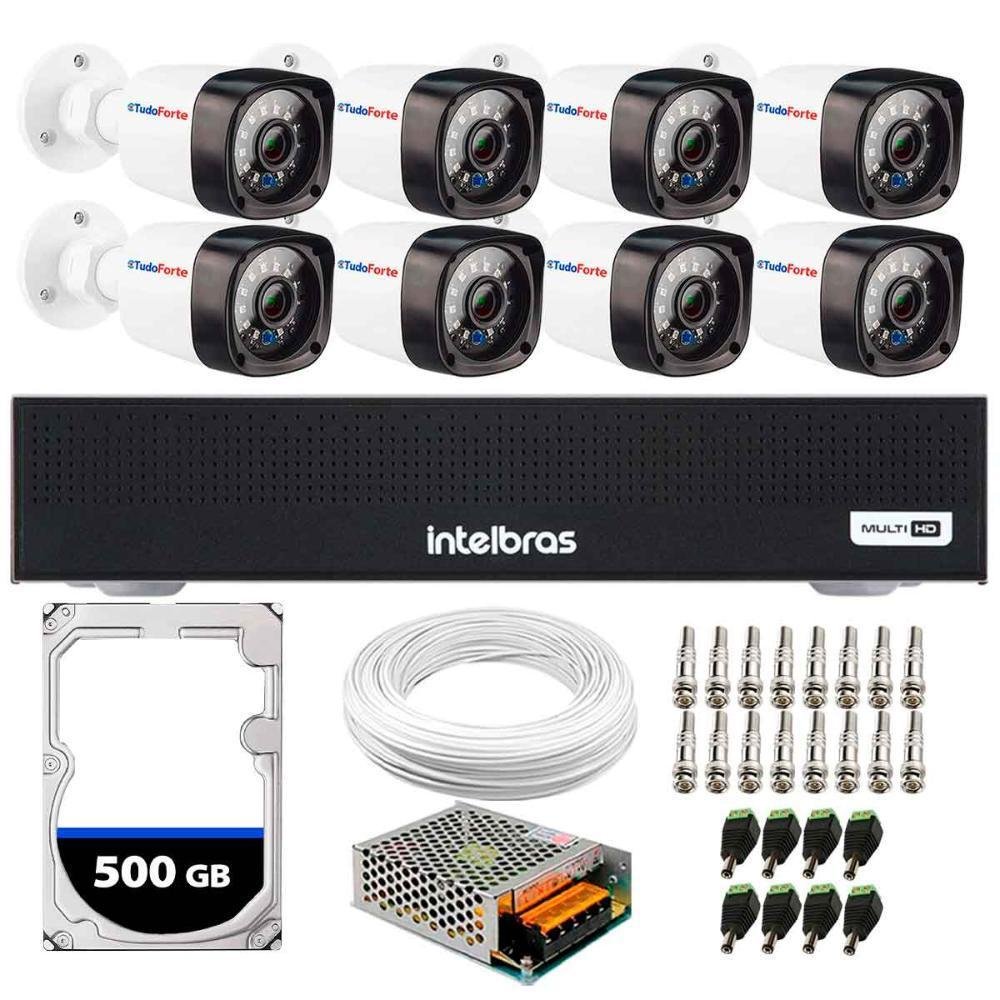 Kit 8 Câmeras Segurança Intelbras FULL HD KaBuM