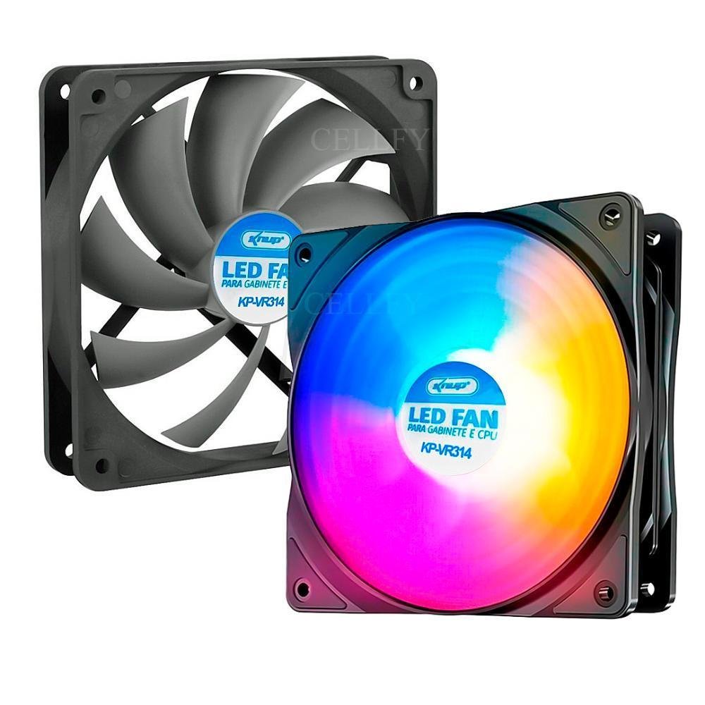 Cooler Fan Knup 120mm LEDs Coloridos KaBuM