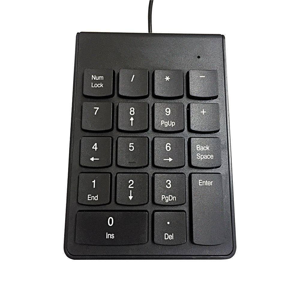 Teclado Numérico Com Cabo Usb 20 Preto KaBuM