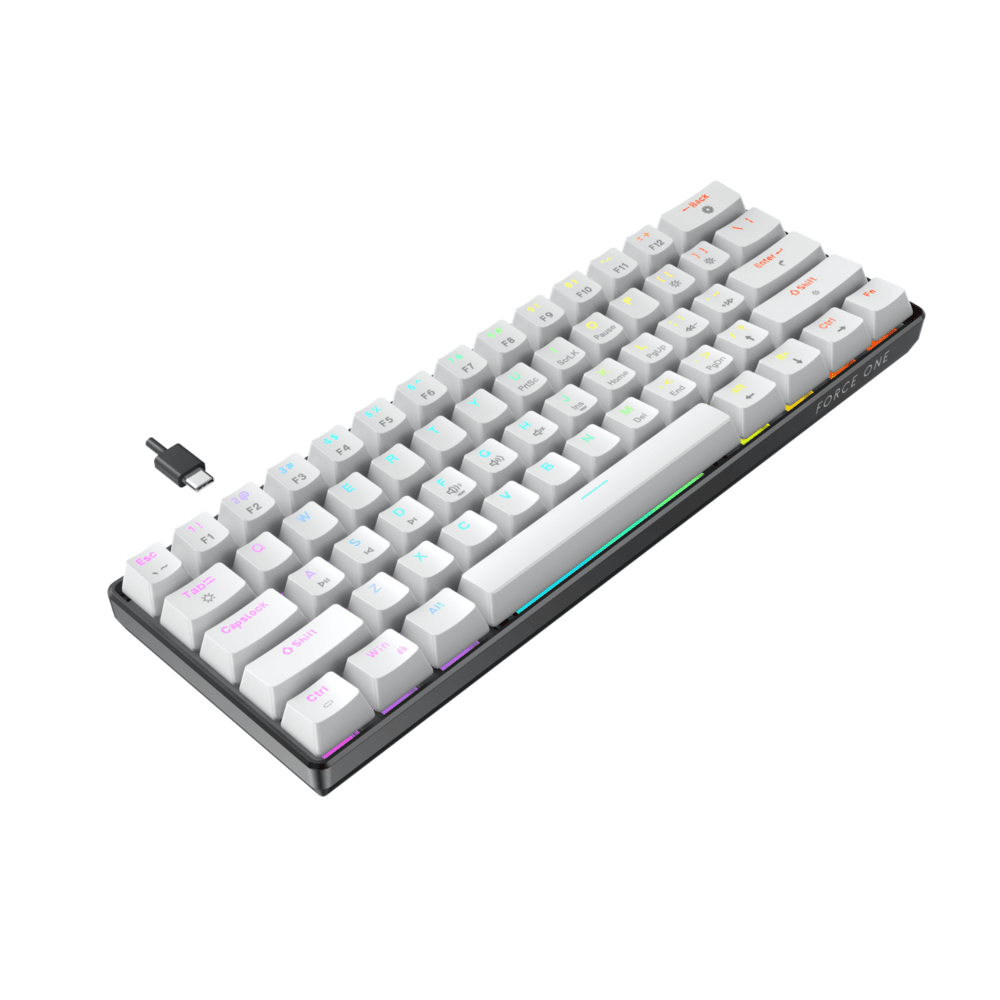 Teclado Mecânico Gamer Force One Atlas 60 RGB