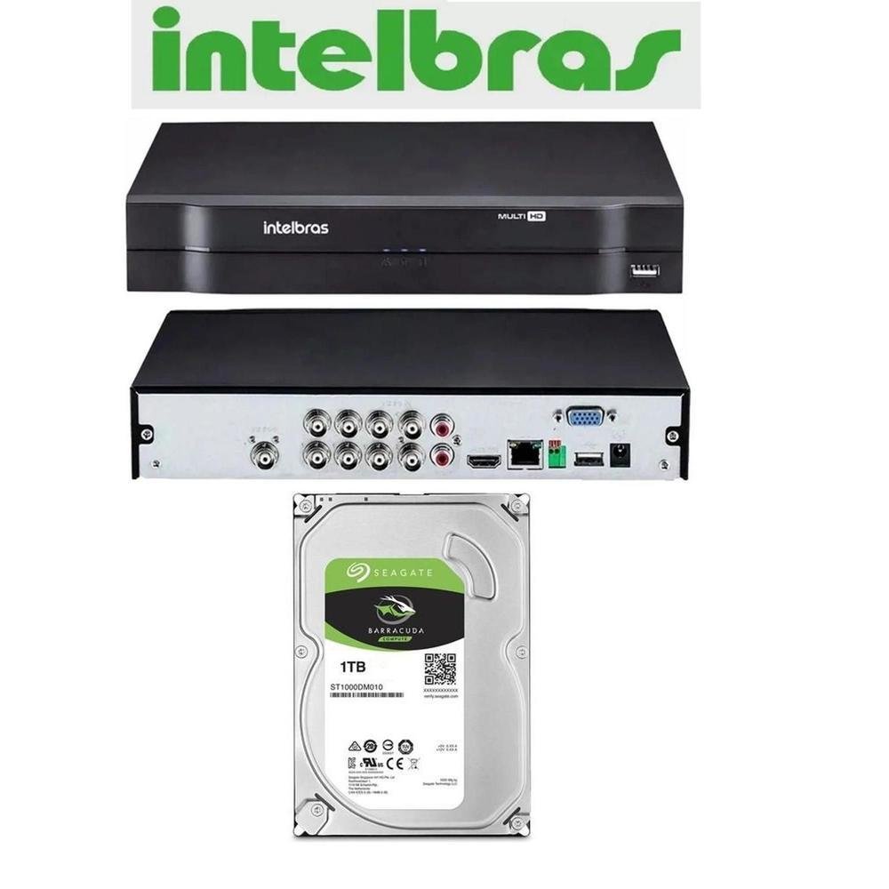 DVR Intelbras Mhdx Multi HD 8 Canais HD 1TB