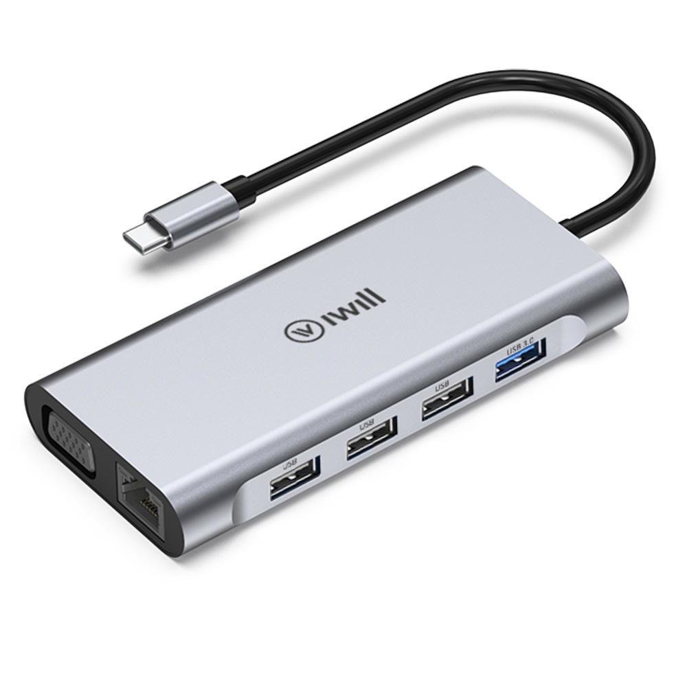 HUB USBC Ultra Iwill 11 Em 1 KaBuM