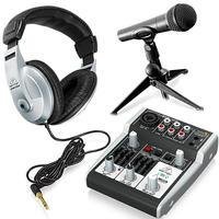 Kit Interface Podcastudio 2 USB Behringer KaBuM
